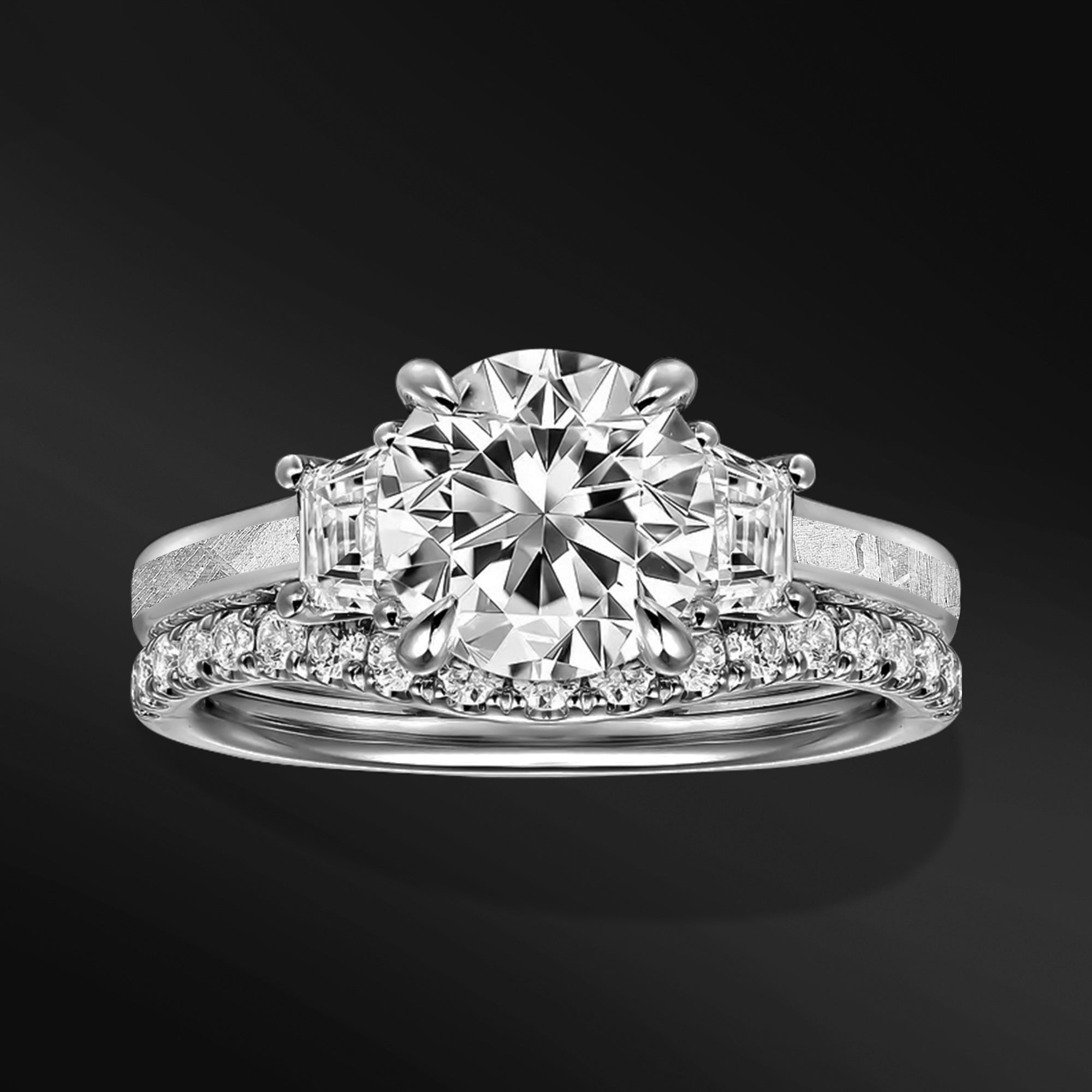 Ayesha Star - 14K Gold Ring Set for Women | 2CT Brilliant Cut Certifie